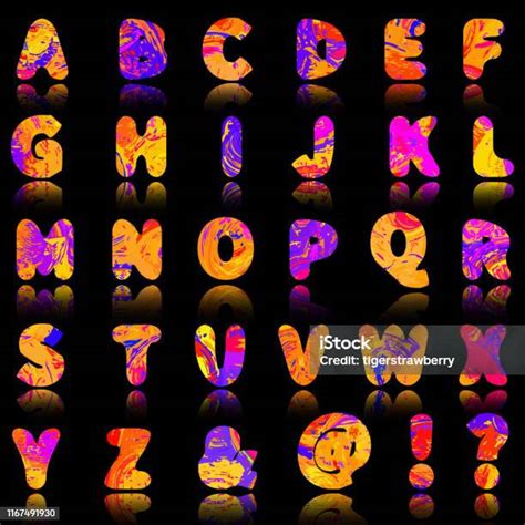 독특한 디자인 스타일 알파벳 문자와 숫자 질감 및 패턴 글꼴 또는 알파벳 세트입니다 디자인 요소 글꼴 세트 타이포그래피 글꼴