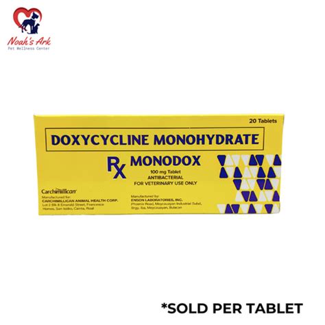 Monodox Doxycycline Monohydrate 100mg Tablet Noahs Ark Pwc Monodox Doxycycline Monohydrate 100mg Tablet Noahs Ark Pwc