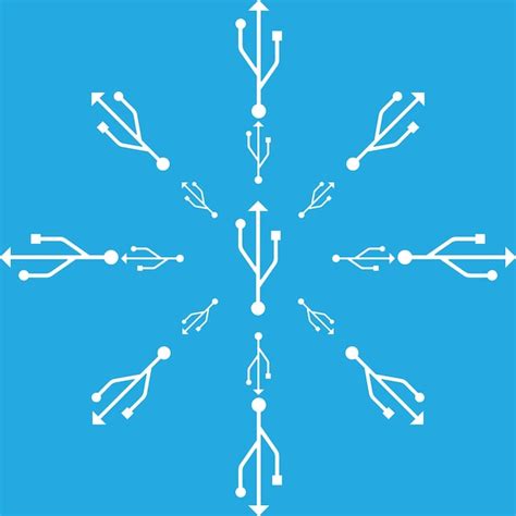 USB Logo Vector Symboolpictogram Premium Vector