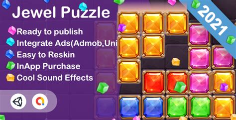 jewel puzzle unity game admob ios android gplcode