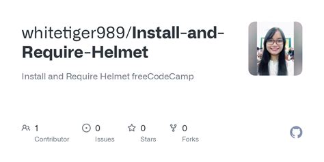 Github Whitetiger989install And Require Helmet Install And Require Helmet Freecodecamp