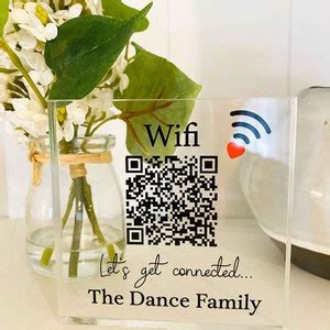 Wifi QR Code Sign Wifi Acrylic Sign Wifi Code Wifi Password Sign Custom Wifi QR Code