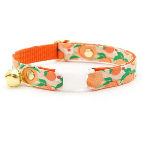 Made By Cleo Cat Collar Just Peachy Breakaway With Gold