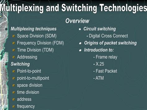 Ppt Overview Multiplexing Techniques Circuit Switching Powerpoint
