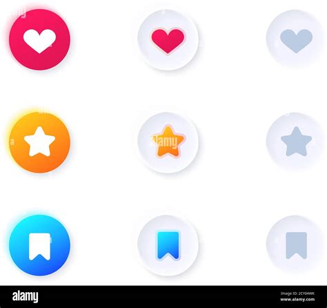 Mark Favourite Ui Elements Kit Stock Vector Image And Art Alamy