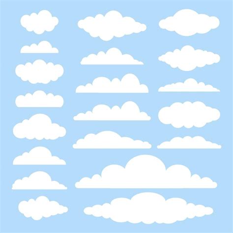 White Cloud Shape Vector 20547396 Vector Art At Vecteezy