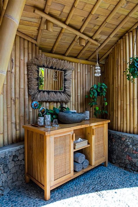 Bamboo Bathroom Bali Rumah Kayu Rumah Dapur Rumah