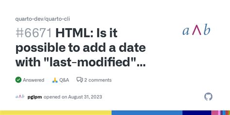 HTML Is It Possible To Add A Date With Last Modified Field In The