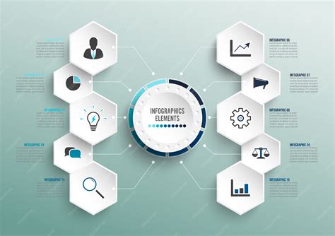 3d 통합 원 벡터 Infographic 템플릿입니다 10 옵션 사업 개념입니다 내용 다이어그램 순서도 단계 부품