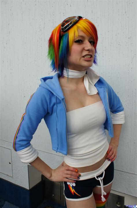 445348 Safe Rainbow Dash Solo Clothes Human Photo Irl Cosplay