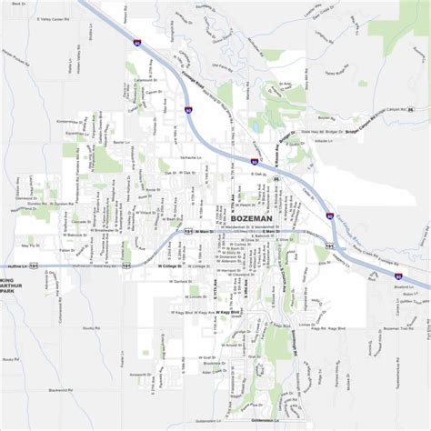 Map Of Bozeman Montana Us Maps