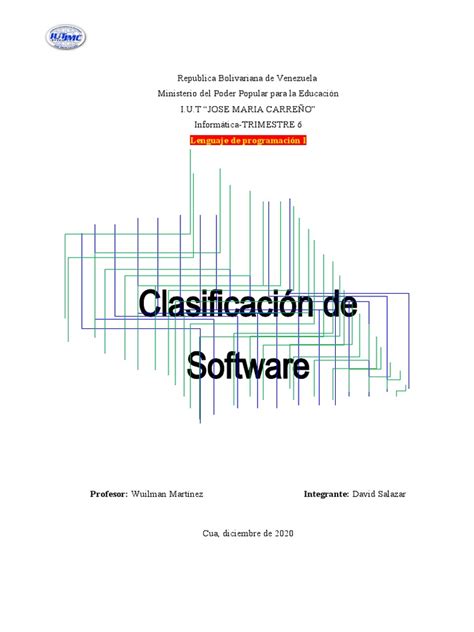 clasificación de software algoritmo lenguaje de programación y