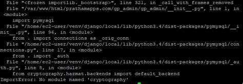 django how to fix error no module named cryptography stack overflow