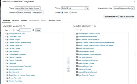 DM How Can I Add The Planner Code Item Org Level As A Filter In A Demand Plan S Tables And