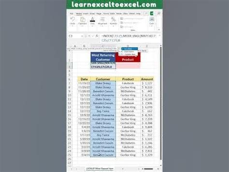 Excel Pro Trick Find Most Frequent Text Value In Excel Lookup Most