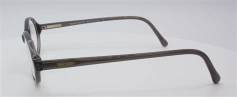 Oval Vintage Versace Eyewear V20 Translucent Grey Acrylic Spectacles