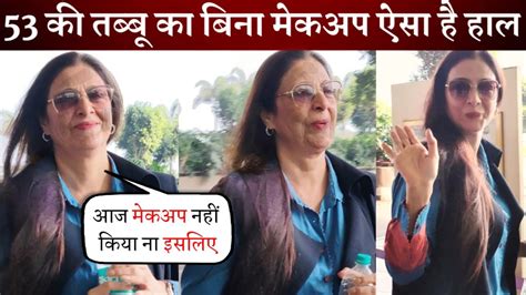 53 Years Tabu Hide Her Without Makeup Face After Seeing Media At