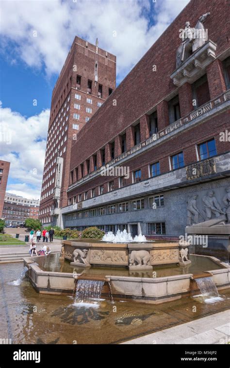 Oslo City Hall Designed By Architects Arnstein Arneberg And Magnus