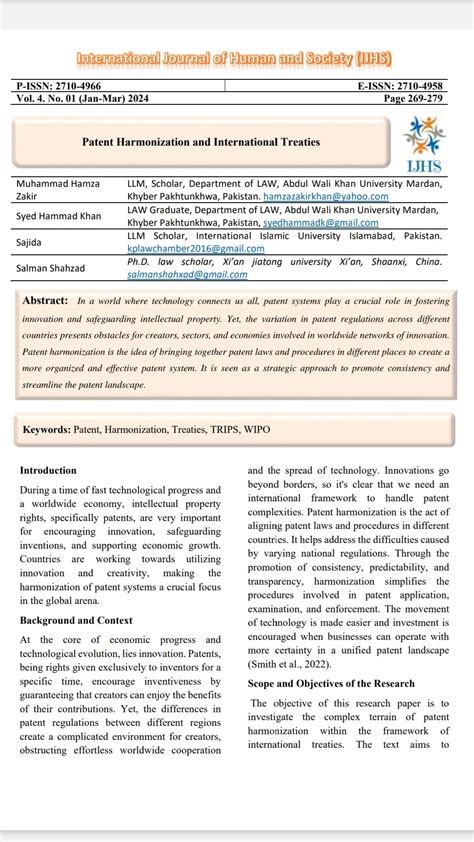 New Research Article About Patent Law Published From Hec Recognized