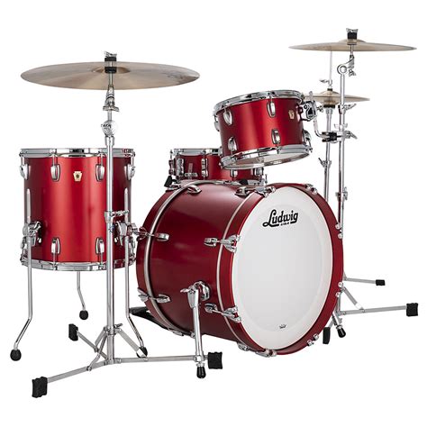 Ludwig Classic Maple Downbeat 20 Diablo Red 3 Pcs Shell Set Drum Kit