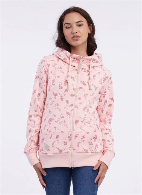Ragwear Sweatjacke Neska Flower Zip Comfy