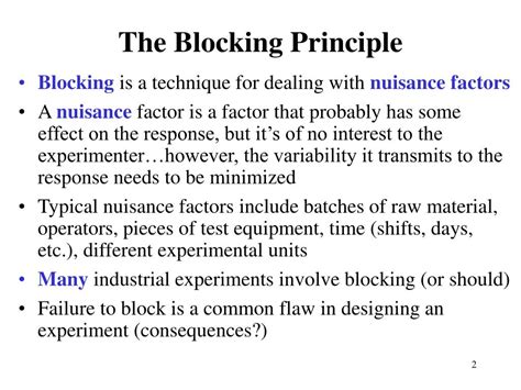 Ppt Design Of Engineering Experiments Part 3 The Blocking Principle