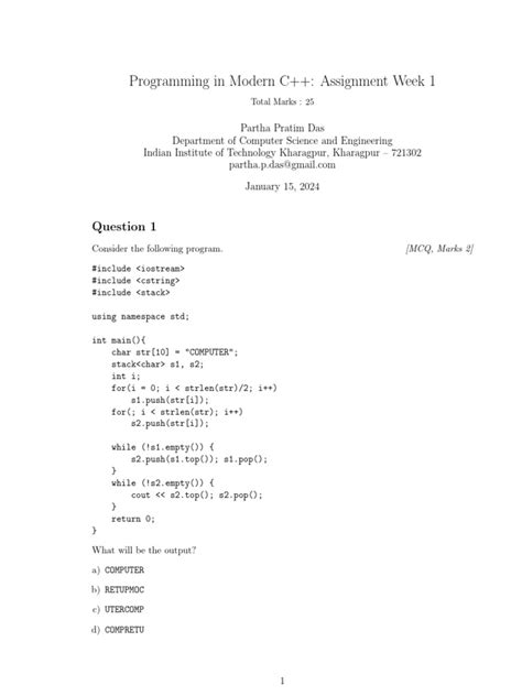 C Assignments 1 11 Pdf Namespace C