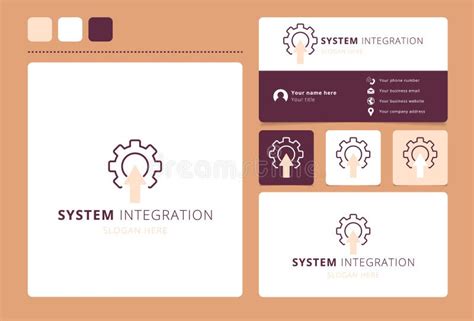 System Integration Logo Concept Featuring A Gear And An Upward Arrow