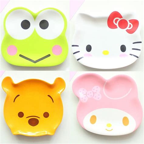 미니 접시 개구리 별 모양 고양이 접시 식기 미니어처 컵 접시 접시 또는 간식 과일 스시 접시 귀여운 만화 식기