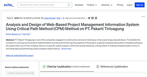 Analysis And Design Of Web Based Project Management Information System Using Critical Path