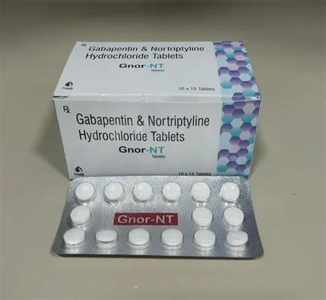 Gabapentin And Nortriptyline Hydrochloride Tablets 10 15 At Rs 1850 Box In Sonipat