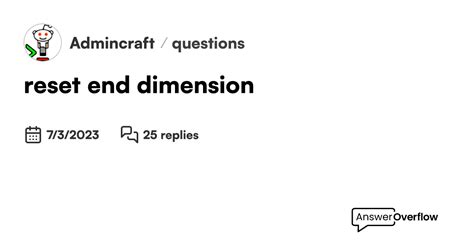 Reset End Dimension Admincraft