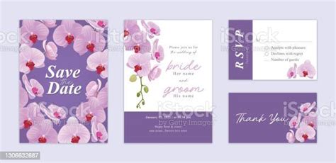 아름다운 오키 드 꽃 배경 템플릿 웨딩 초대장 인사말 카드 봉투 바우처 브로셔 및 배너 디자인을위한 꽃 요소의 벡터 세트 꽃