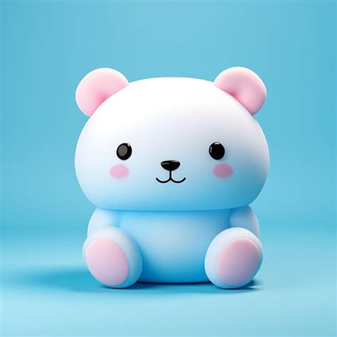 Premium Ai Image Cute Plush Toy Solid Color Background