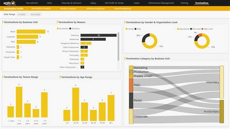 Termination Analysis Dashboard Bảng Phân Tích Sự Chấm Dứt Trong Hợp Đồng Lao Động Mastering