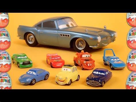 11 Disney Pixar Cars Kinder Surprise Eggs Toys Amazing Collection