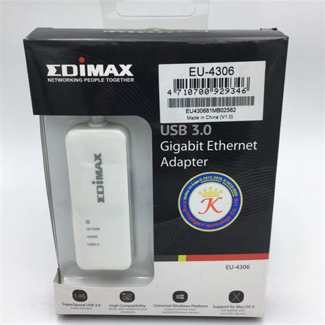 Edimax Eu 4306 Usb 3 0 Gigabit Ethernet Adapter แปลง Port Usb3 0 เป