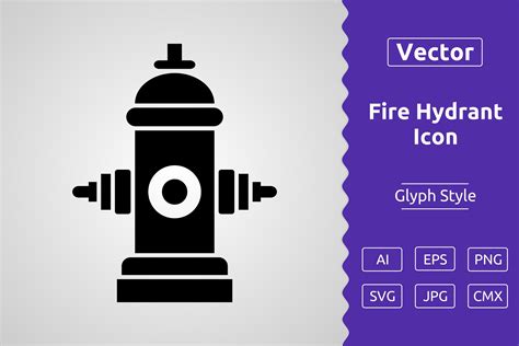 Vector Fire Hydrant Glyph Icon Graphic By Muhammad Atiq · Creative Fabrica