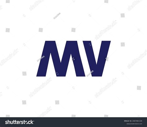 Mv Logo Design Vector Template Stock Vector Royalty Free 2087981104