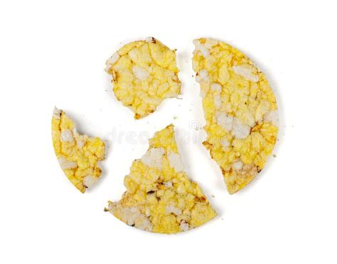 Puffed Corn Cake Isolated Corn Diet Bread With Fragrant Herbs And Spices Waffle With Corns