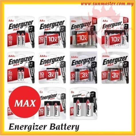 Energizer Max Batteries Aa Aaa V C D Energizer Max Battery Energizer Battery Bateri