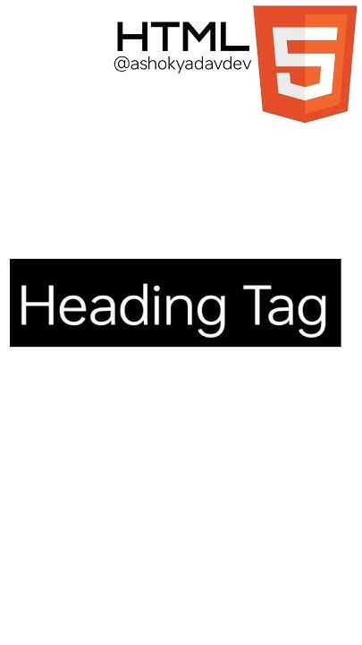 Heading Tag Html Htmlheadingswebdevtagsheadingtagshtmlstructure