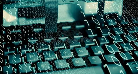 Computer Binary Code New Technology Cyber Security Algorithm Stock Illustration Illustration