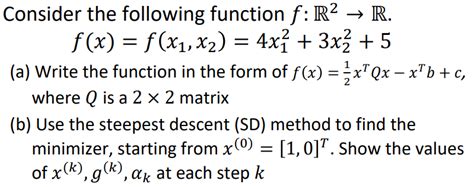 solved consider the following function f r2 → r f x