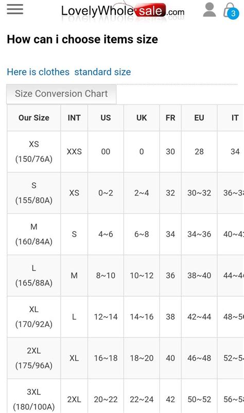 Ladies Plus Size Conversion Chart