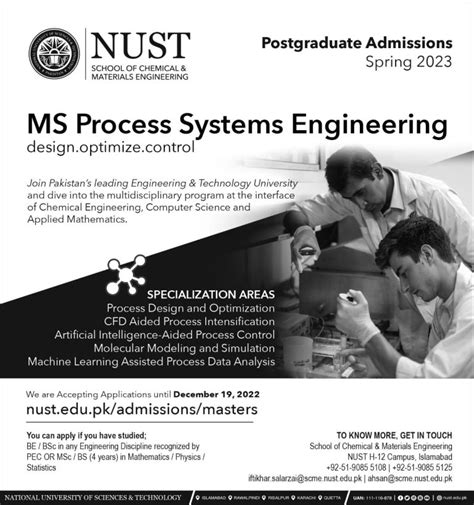 Postgraduate Admissions Spring 2023 National University Of Sciences