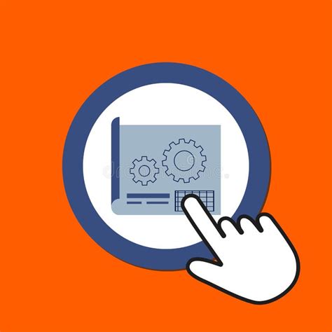 Hand Mouse Cursor Clicks The More Info Button Stock Vector