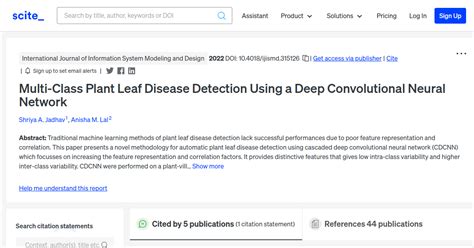 Multi Class Plant Leaf Disease Detection Using A Deep Convolutional