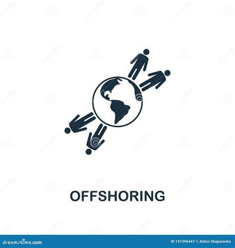 Offshoring Icon Creative Element Design From Business Strategy Icons Collection Stock