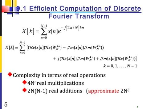 Chapter 9 Computation Of The Dft Ppt